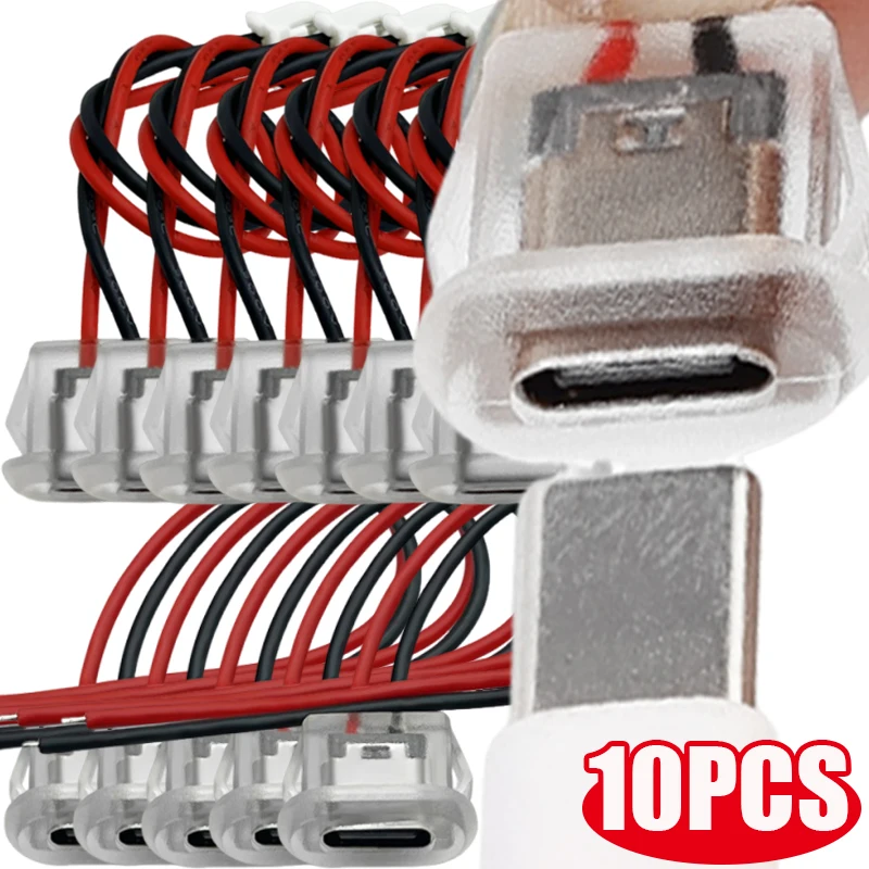 2/4/8/10PCS USB Type C 2pin Connector Jack Female Type-C With card ...