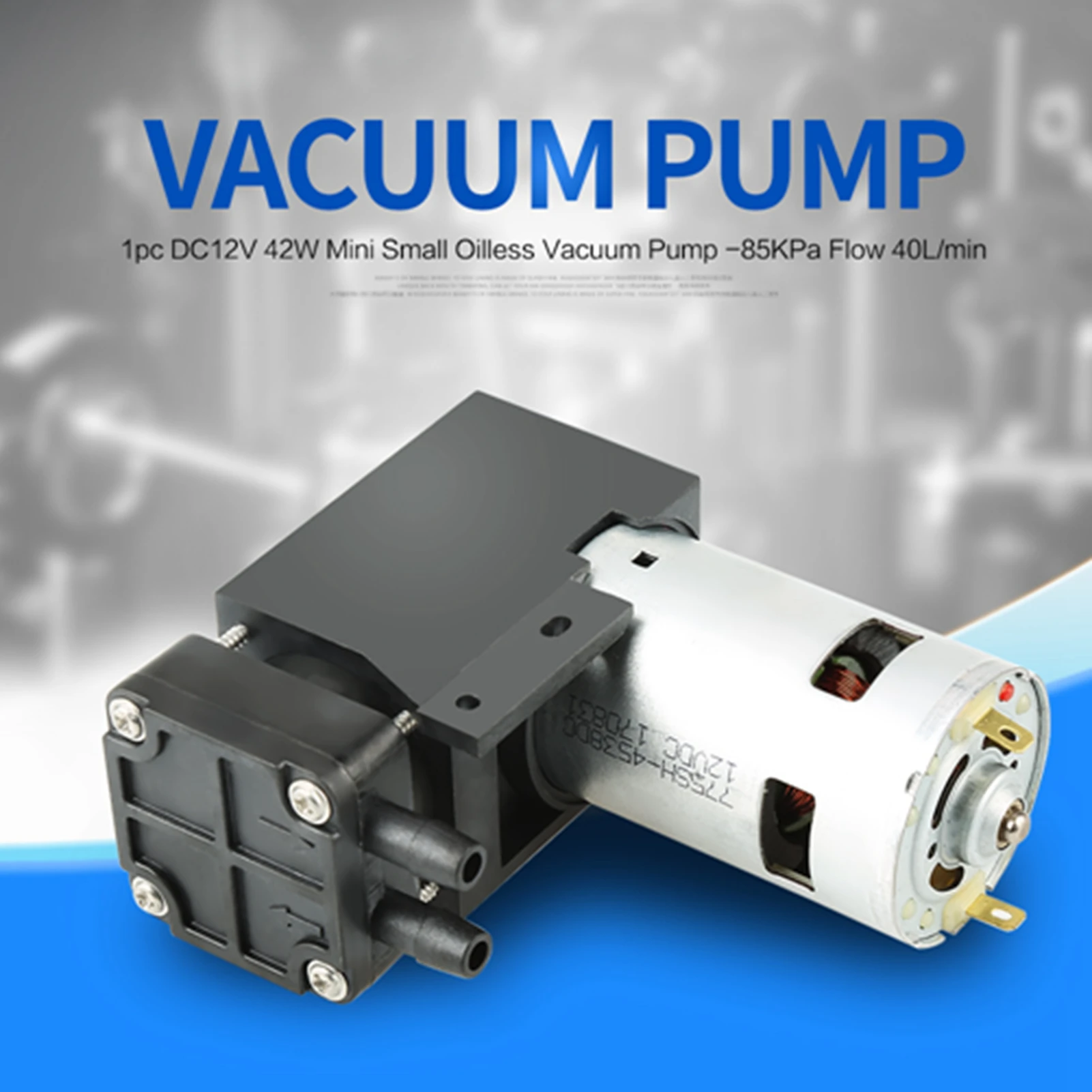 ZK30 1pc DC12V 42W Mini Small Oilless Vacuum Pump ‑85KPa Flow 40L/min ...