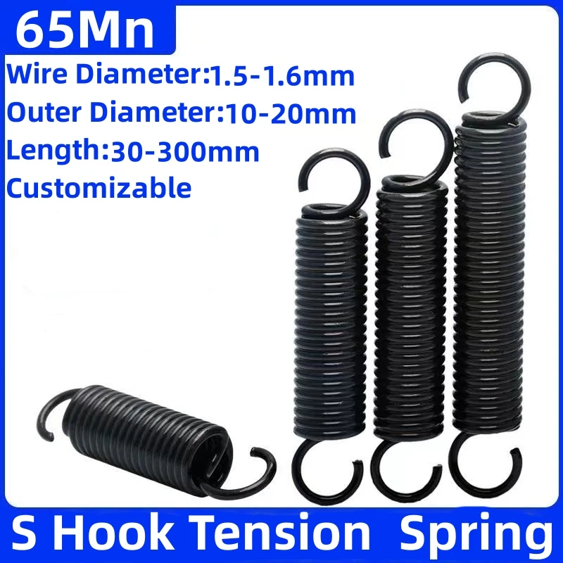 Open-Hook-Tension-Spring-Pullback-Spring-Coil-Extension-Spring-Draught ...