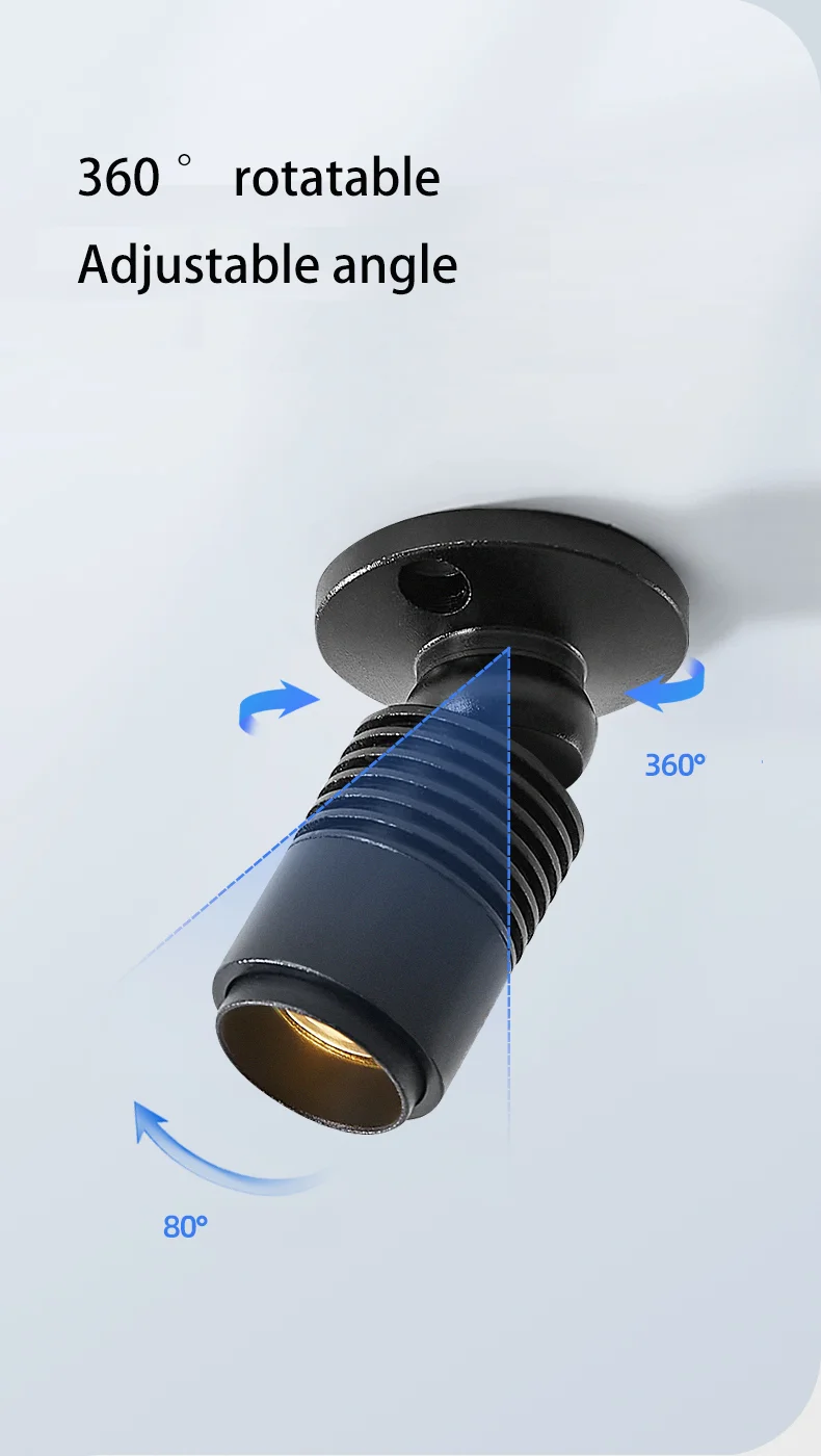 Led Mini Spotlights Surface Mounted Spot Light Small Beam Angle 7 ...