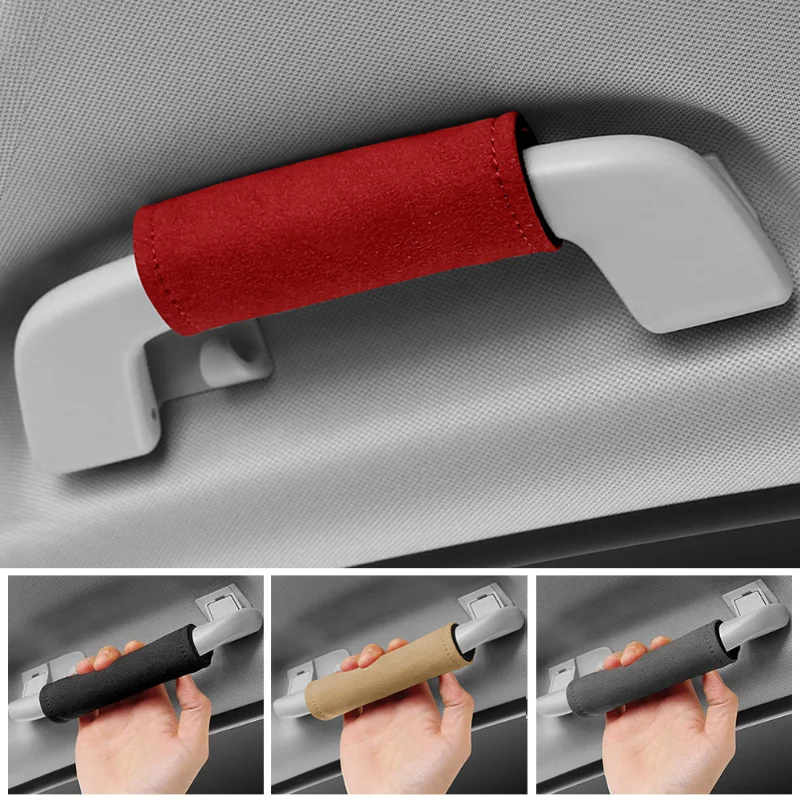 Car-Roof-Armrest-Soft-Suede-Cover-Pull-Handle-Gloves-Protective-Covers ...