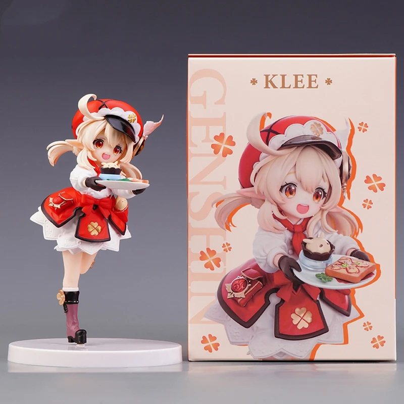 Anime Figure Genshin Impact GK Klee Xiao Kawaii Coffee Shop Girl ...