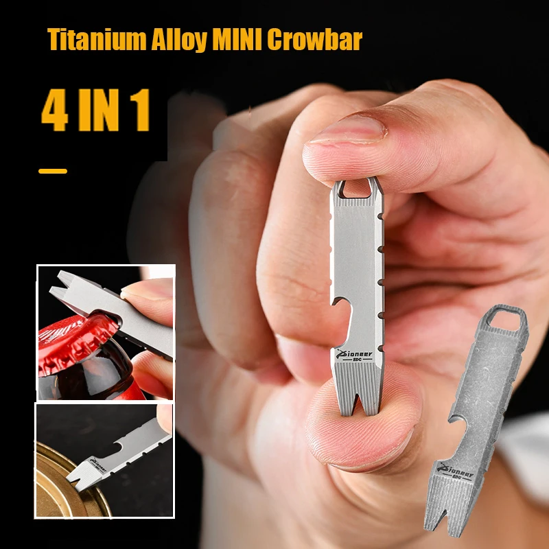 NEW-MINI-CNC-Titanium-Alloy-Crowbar-Bottle-Opener-Graduated-scale ...