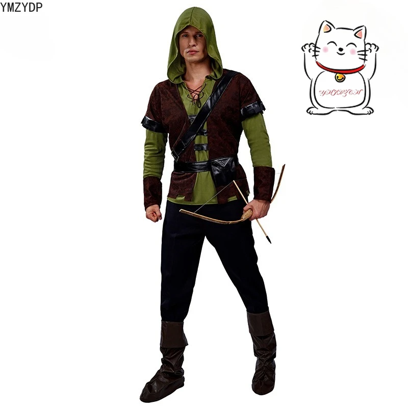 Halloween Adult Male Archer Role Playing Costume European Rogue Stage ...