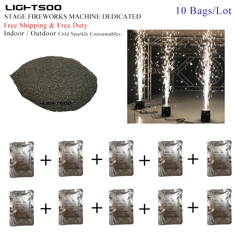 No Tax 10 Bags Ti Powder for Cold Spark 200g For Wedding Party Machine ...