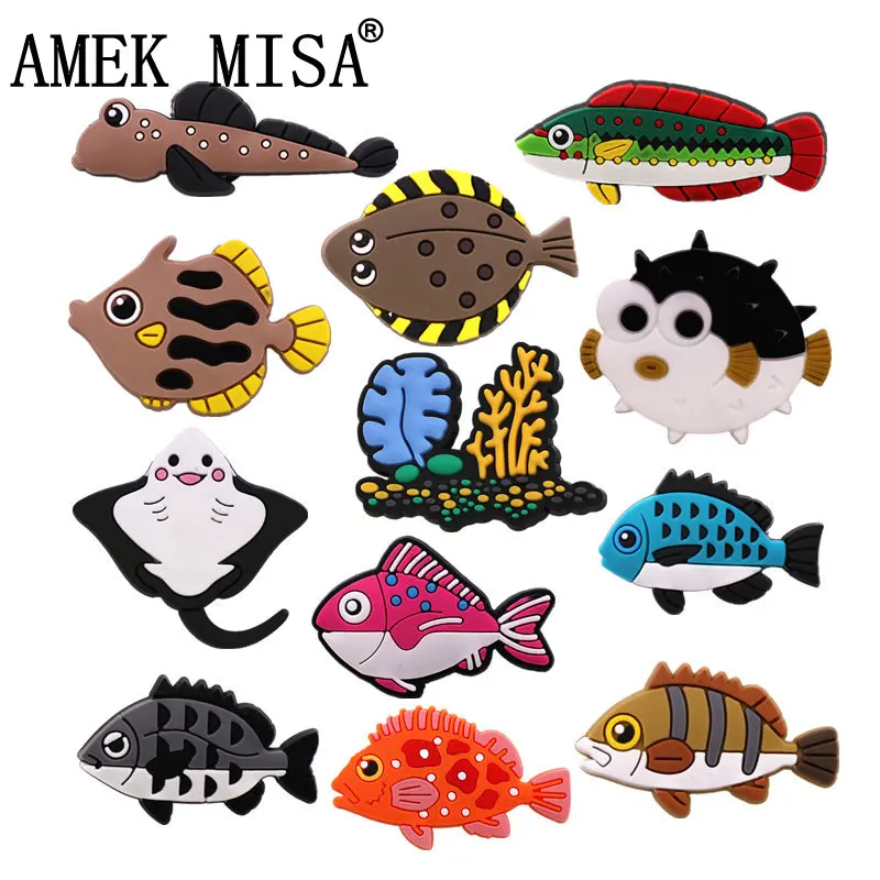1pcs-Cute-Fish-Shape-Croc-Charms-Accessories-Prickfish-Grouper-Shoe ...