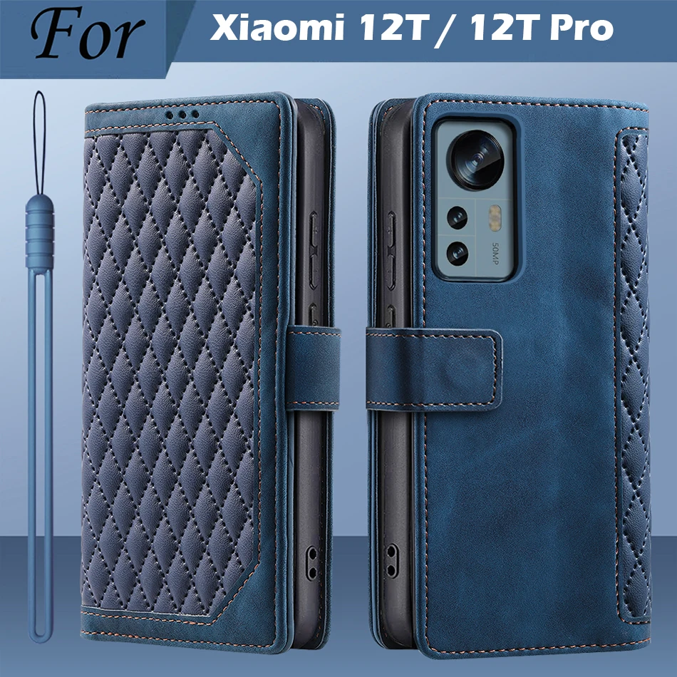 For Xiaomi 12T Pro Case Luxury Leather Wallet Flip Phone Case For ...