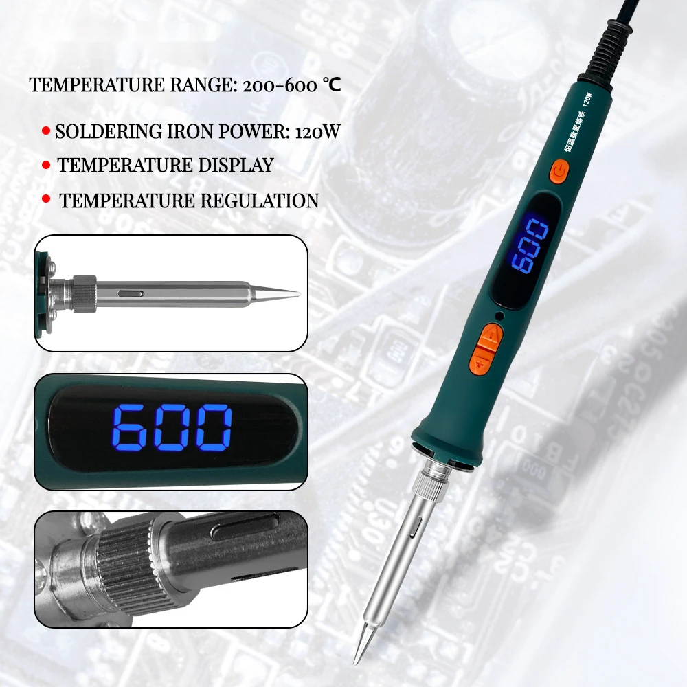 120W digital soldering iron Repair Soldering Tool Set Electric ...
