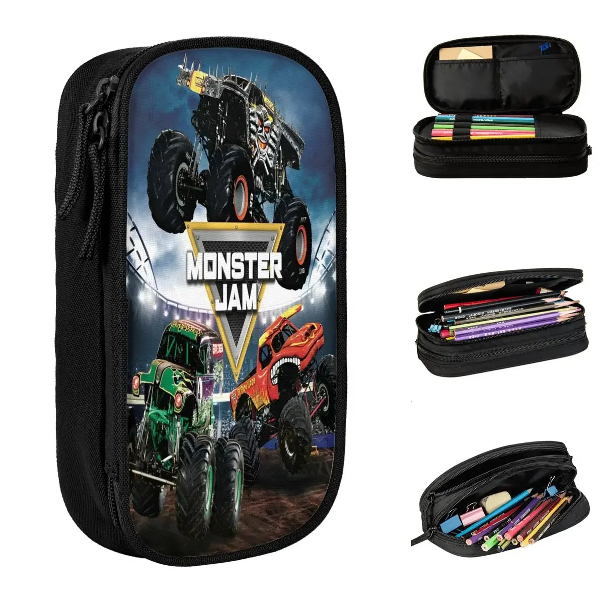 Monster Jam Grave Digger Accessories Pencil Case Large Capacity School ...