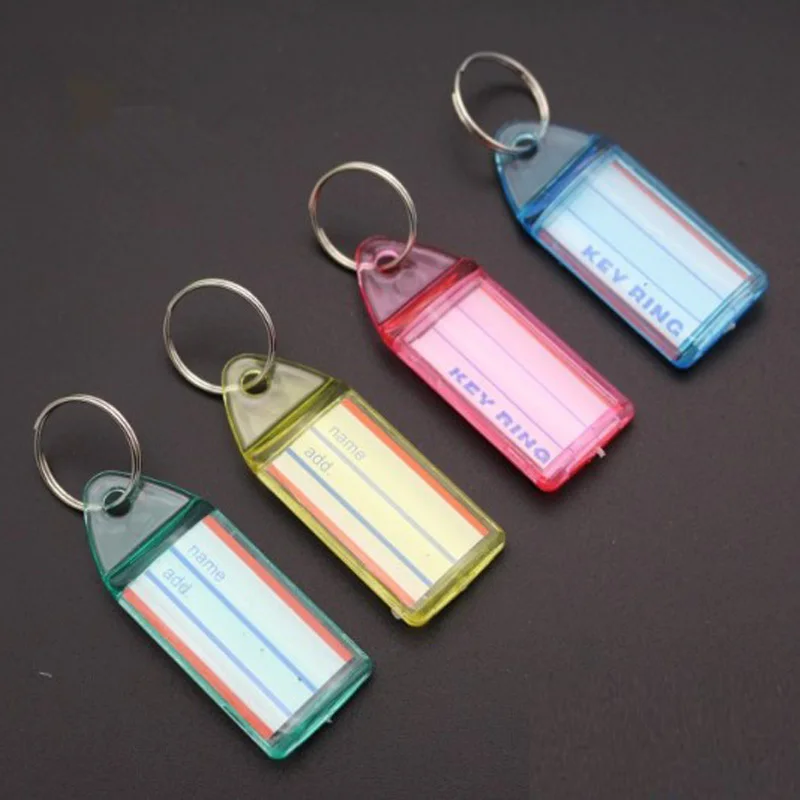 28-Pcs-Key-Ring-Luggage-Tag-Label-Chain-Keychain-Keychain-Plastic-Key ...
