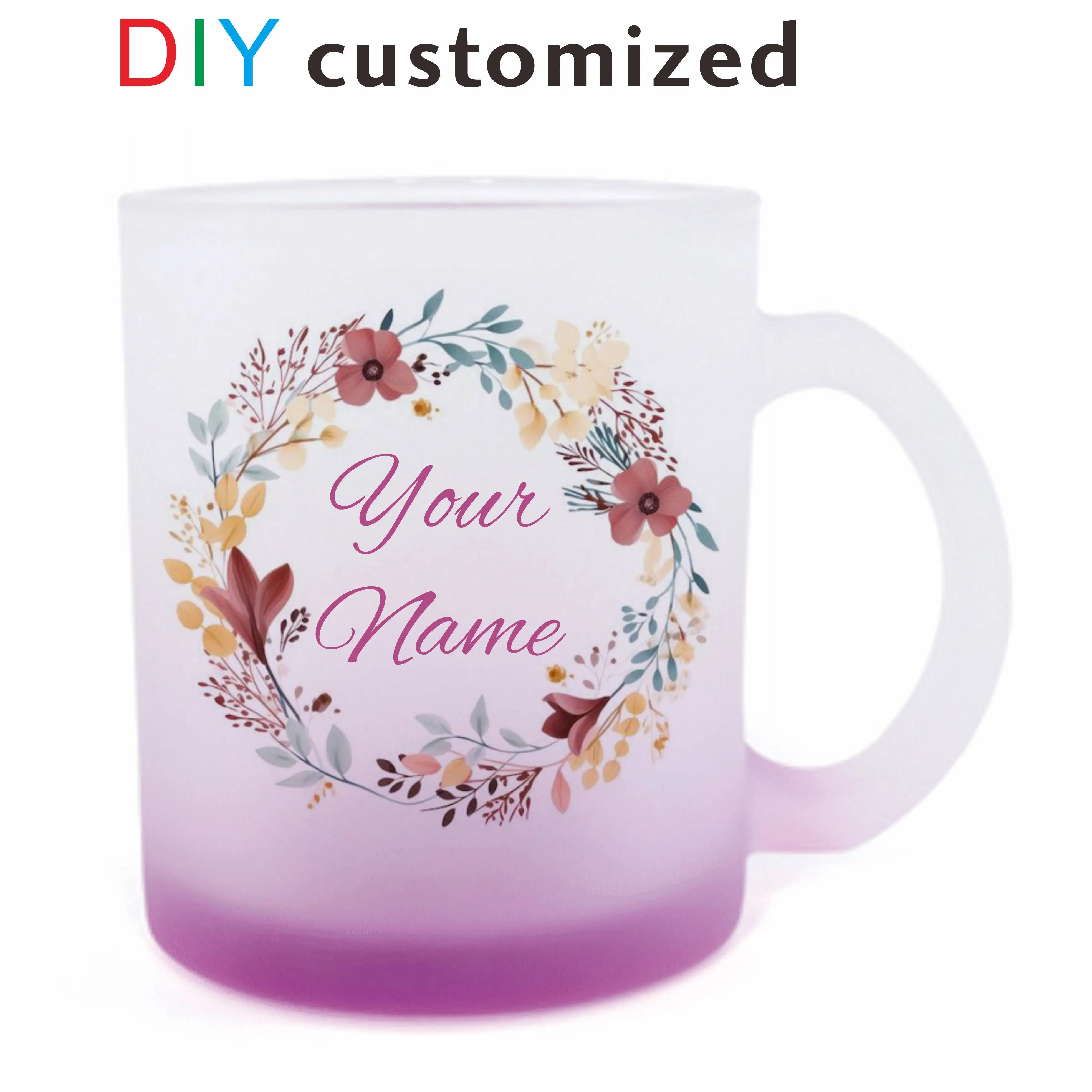 325ML-11oz-Juice-Cup-Matt-Glass-Gradient-Colors-Mug-DIY-Customized ...