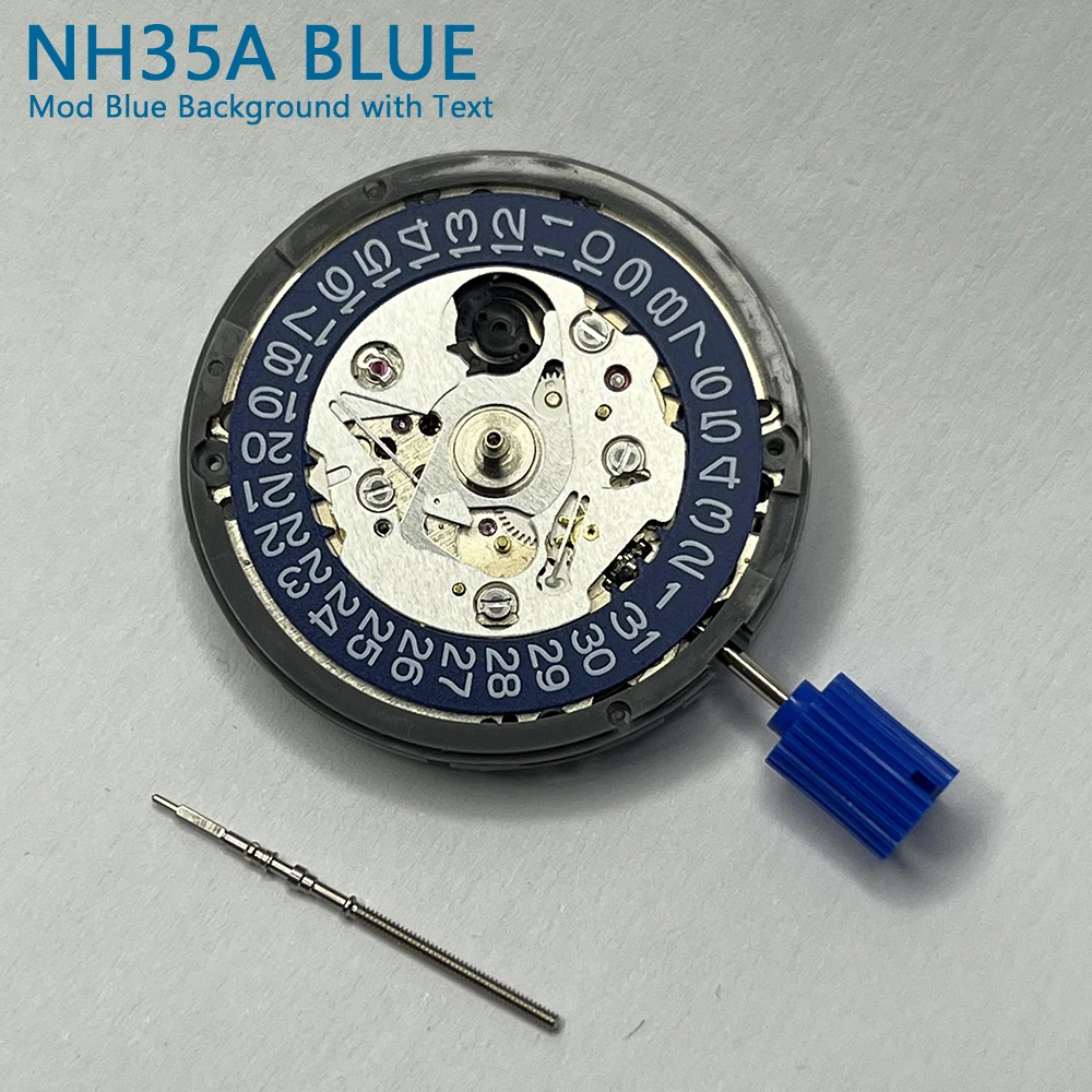Mod-Blue-NH35-Automatic-Mechanical-Movement-Japan-Genuine-NH35A ...