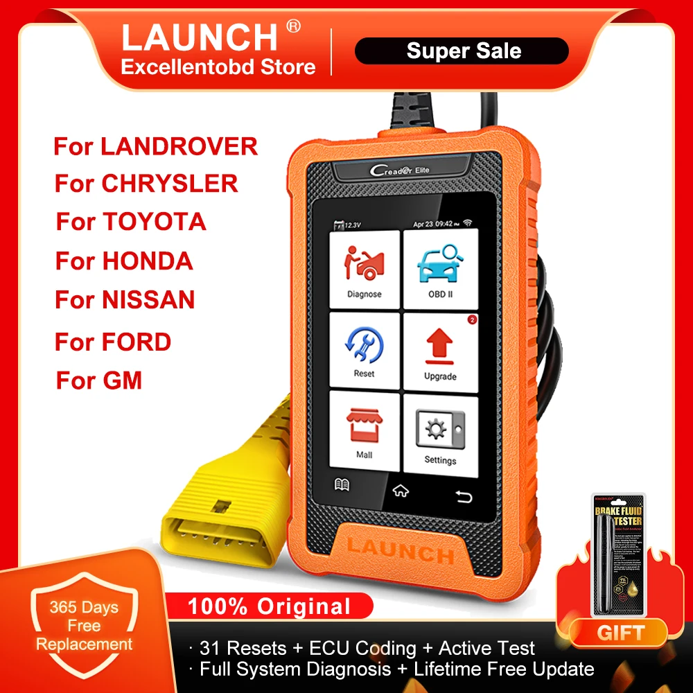 LAUNCH-X431-Creader-Elite-Full-System-Diagnostic-Tools-OBD2-Scanner ...