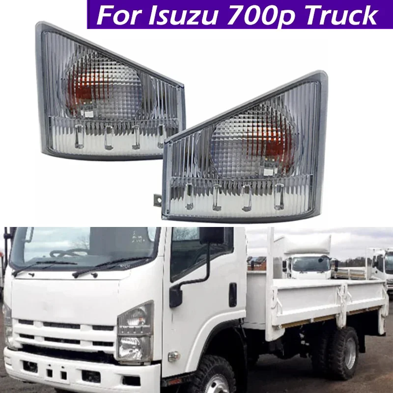 Pair-Car-Front-Bumper-Corner-Light-Turn-Signal-Light-For-Isuzu-NPR-NQR ...