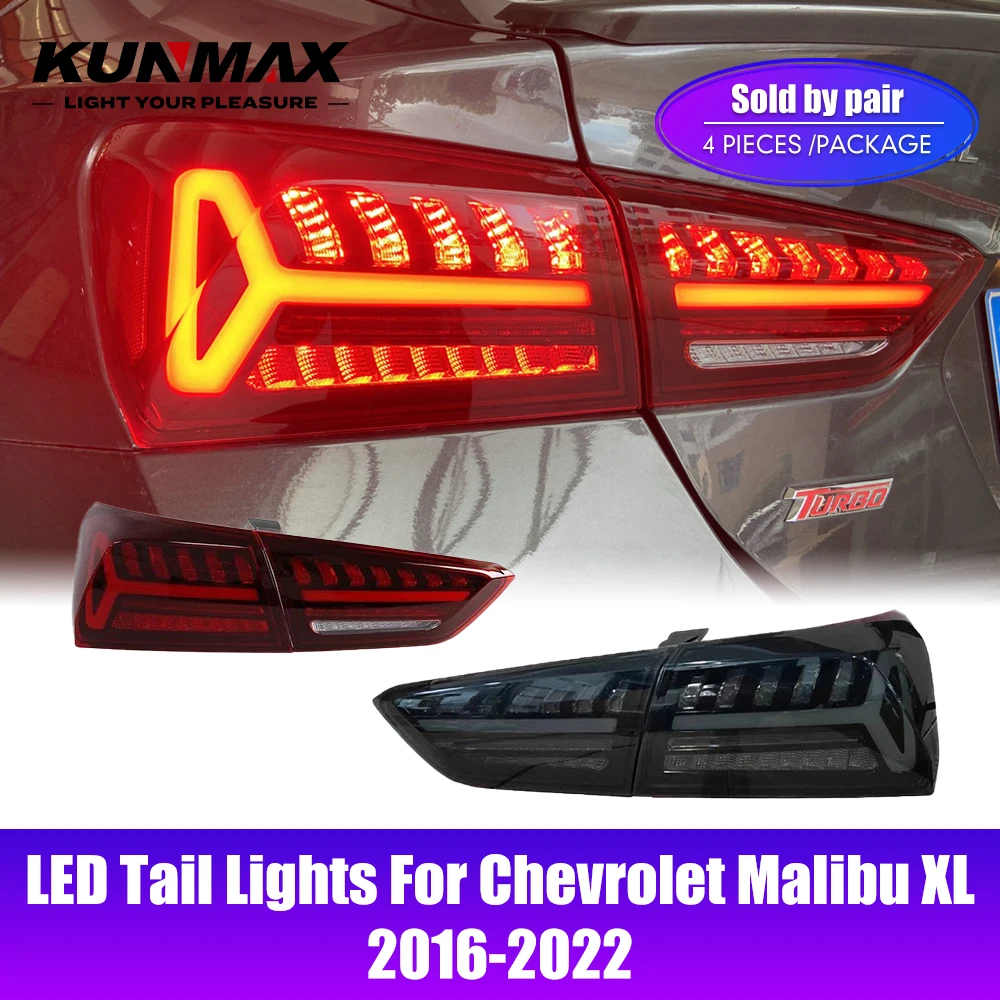 2PCs LED Tail Lights For Chevrolet Malibu XL 2016-2022 DRL Fog Reverse ...