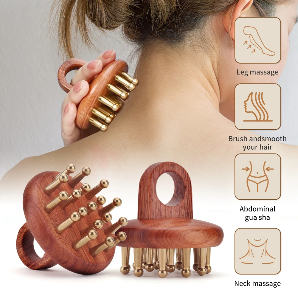 Head-Meridians-Massage-Comb-Copper-Wood-Meridians-Fine-Tooth-Comb ...