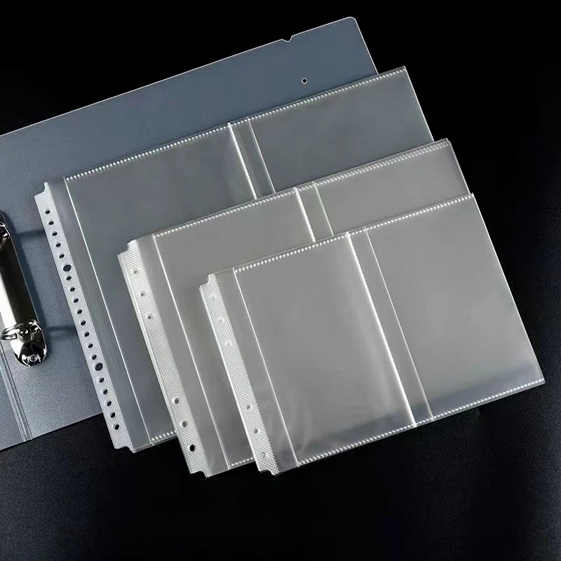 Plastic Punched Pockets Folders | Horizontal Binder Pocket A5 ...