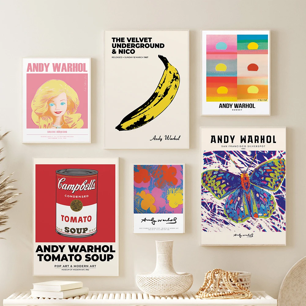 Andy-Pop-Art-Canvas-Painting-Warhol-Banana-Sunset-Posters-and-Prints ...