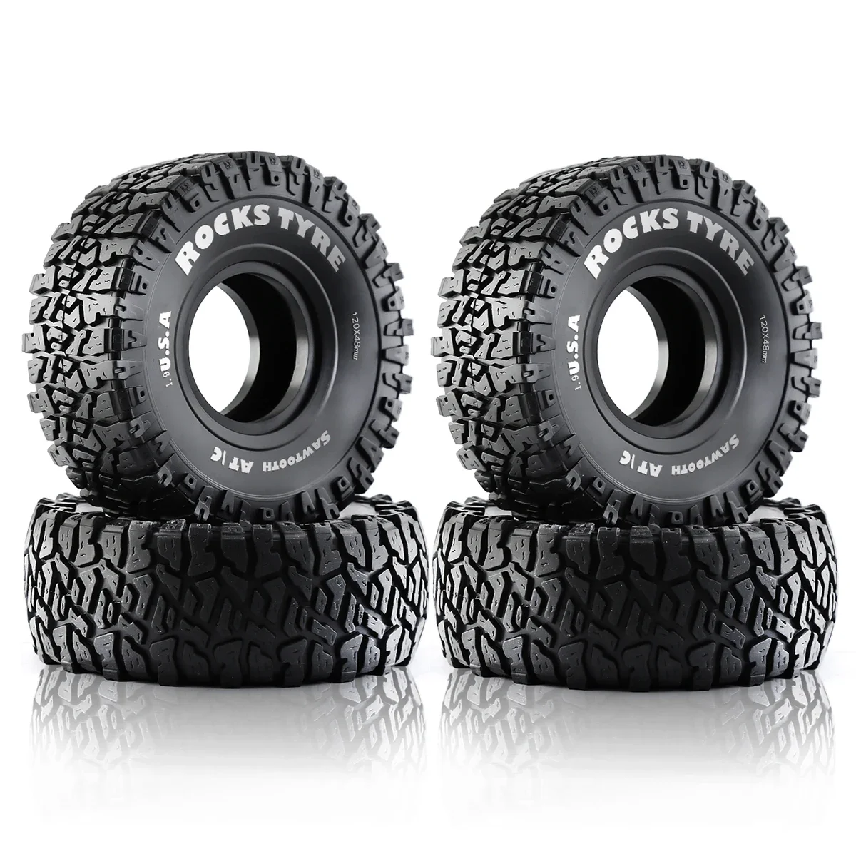 4pcs-120x48mm-1-9-inch-Rubber-Tire-Wheel-Tyre-for-1-10-RC-Crawler-Car ...