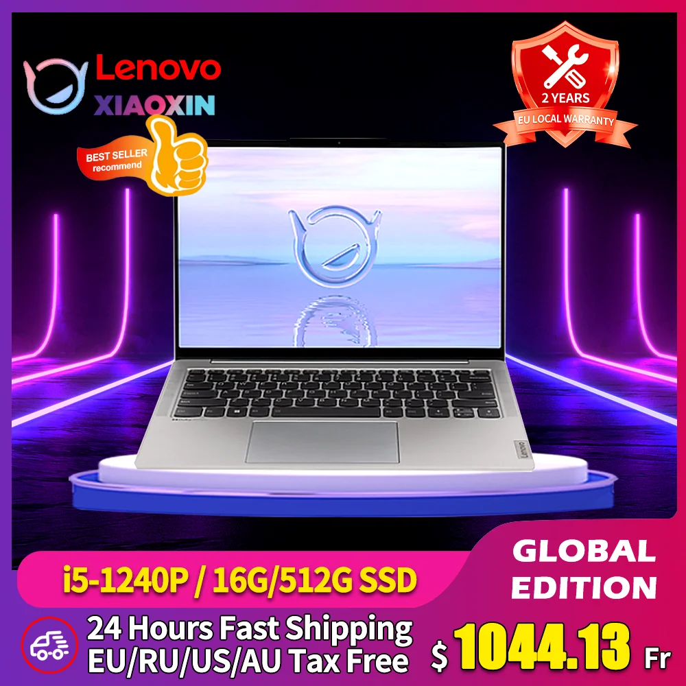 Lenovo Xiaoxin New Air14 2023 Laptop i5 1240P Ultraslim Notebook 14 ...