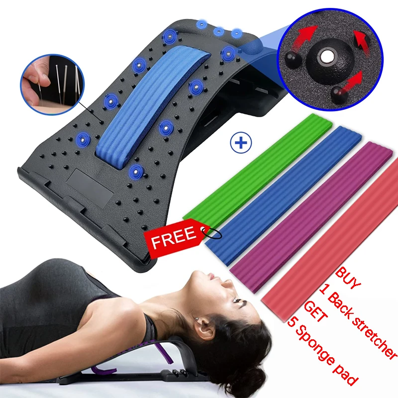 Multi Level Adjustable Back Strecher Muscle Relax Pain Relief ...