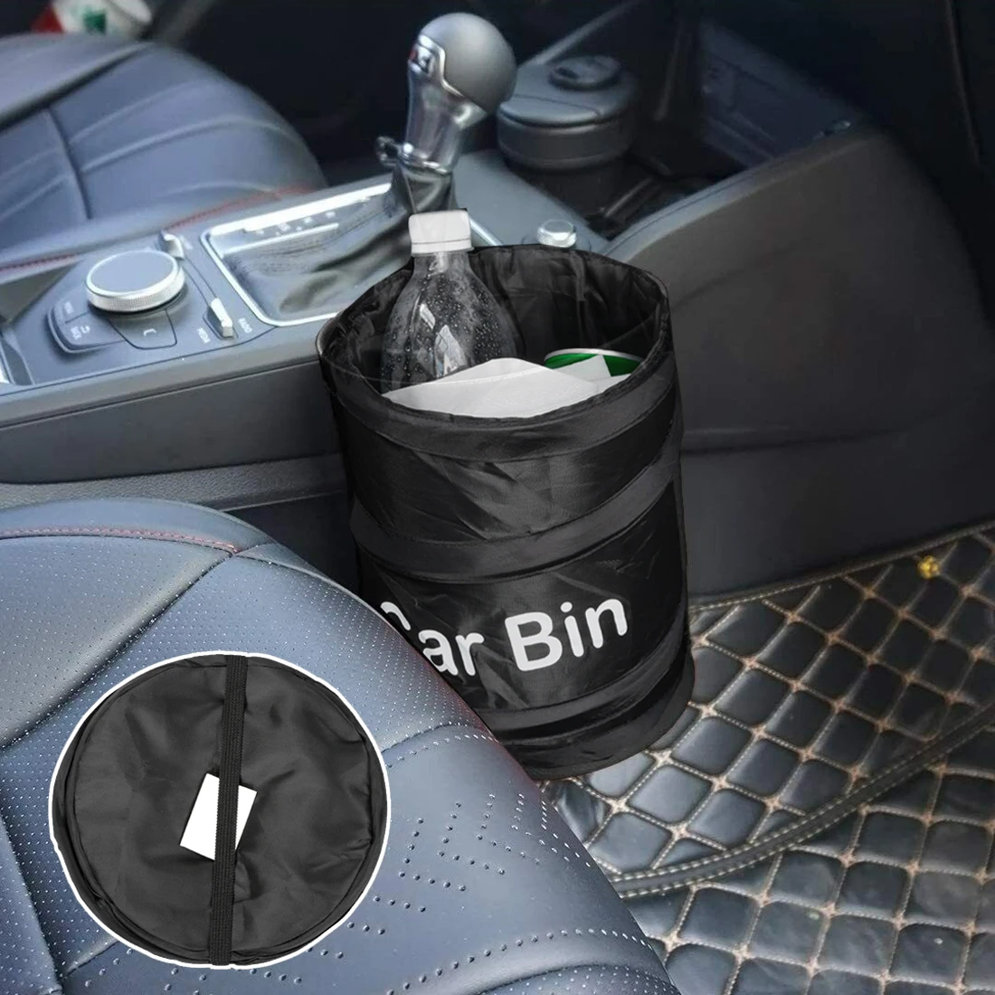 Collapsible-Black-Car-Trash-Can-Pack-Trash-Bag-Rubbish-Waste-Bin-for ...