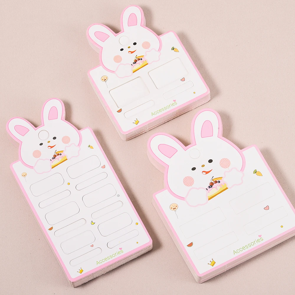 10-50pcs-Barrettes-Packing-Paper-Card-Cute-Rabbit-Display-Cards-for-DIY ...
