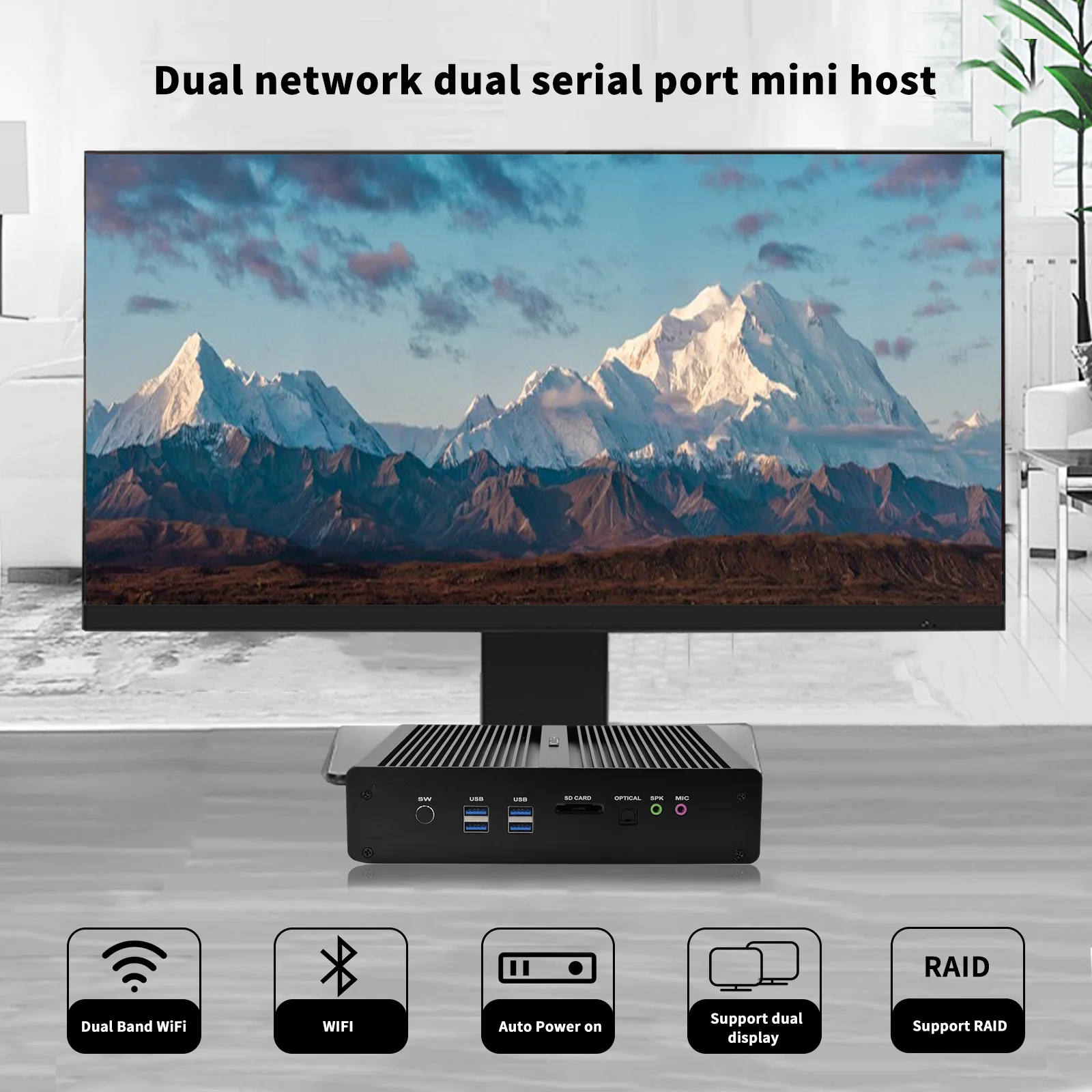 Fanless Mini PC i7 5500U i3 5005U Industrial Computer 24 Hours Working ...