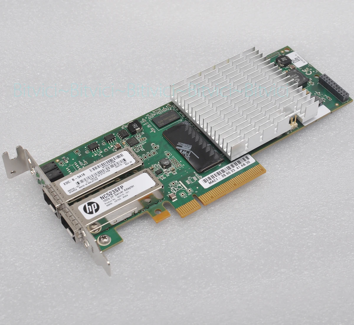 HP NC523SFP Dual Port 10GbE SFP PCI-E NIC Fiber Optic 10G Network Card ...