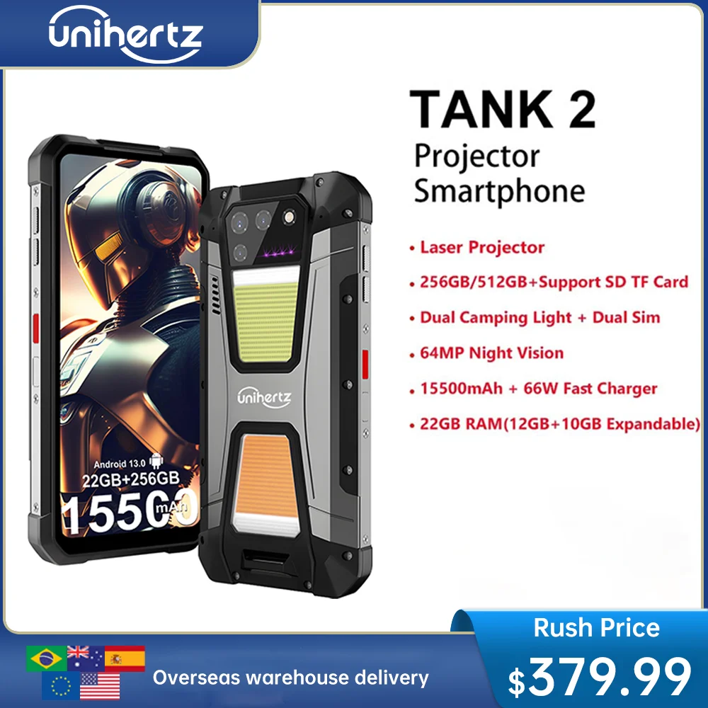 US-MX-AU-EU-In-Stock-Unihertz-8849-Tank-2-Projector-Rugged-22GB-256GB ...