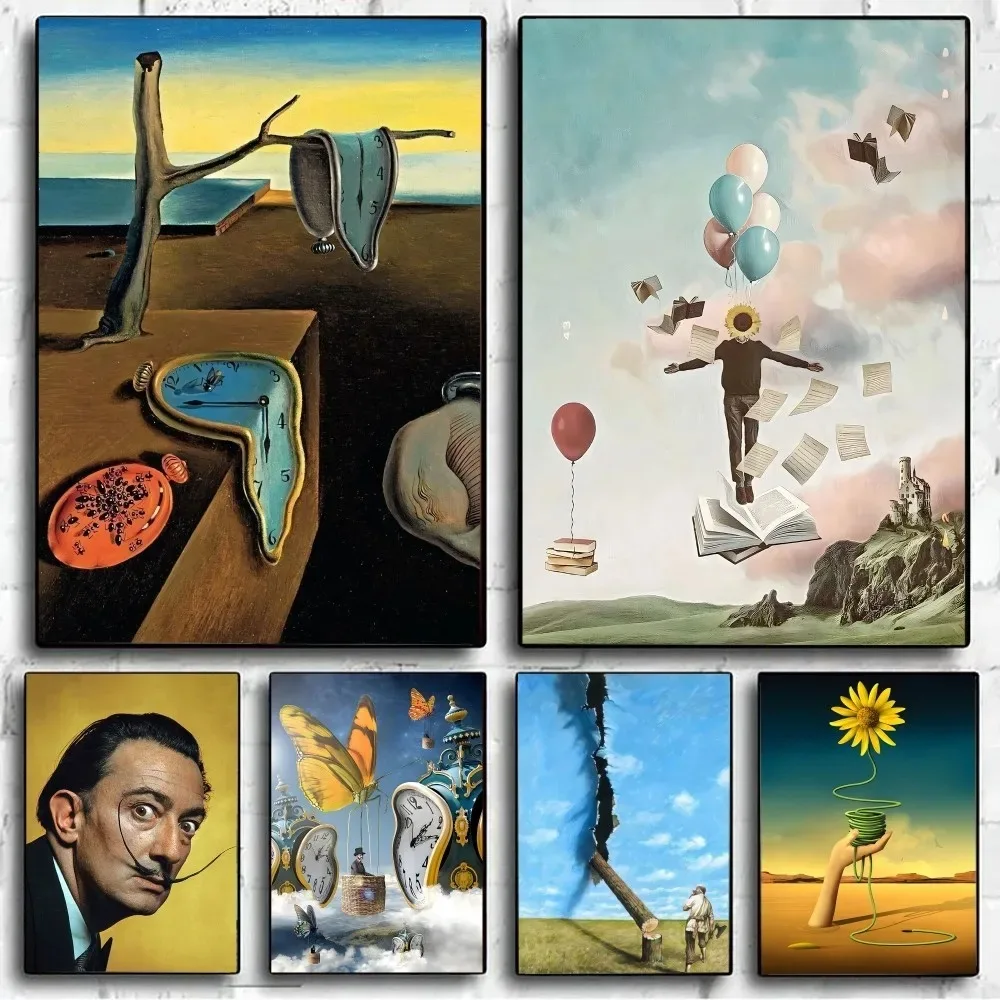 Salvador Dali Surrealism Abstract Posters And Wall Art Canvas Painting ...