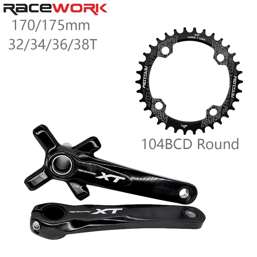 RACEWORK-XT-MTB-Bike-Crankset-9-10-11-Speed-Round-Chainring-32-34-36 ...