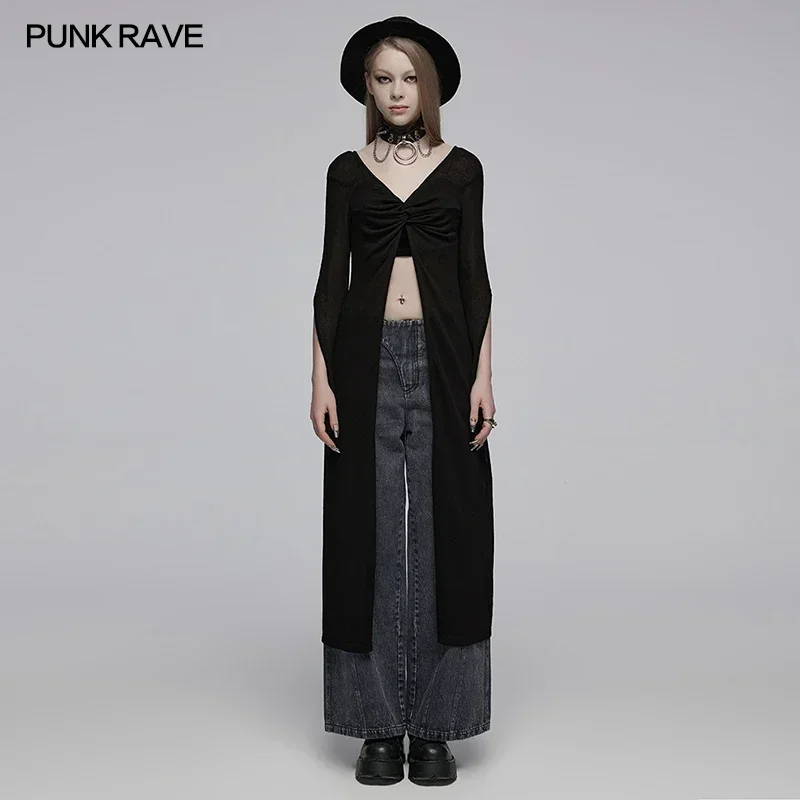 PUNK-RAVE-Women-s-Gothic-Daily-Reversible-Linen-Feel-Woolen-Long-Coat ...
