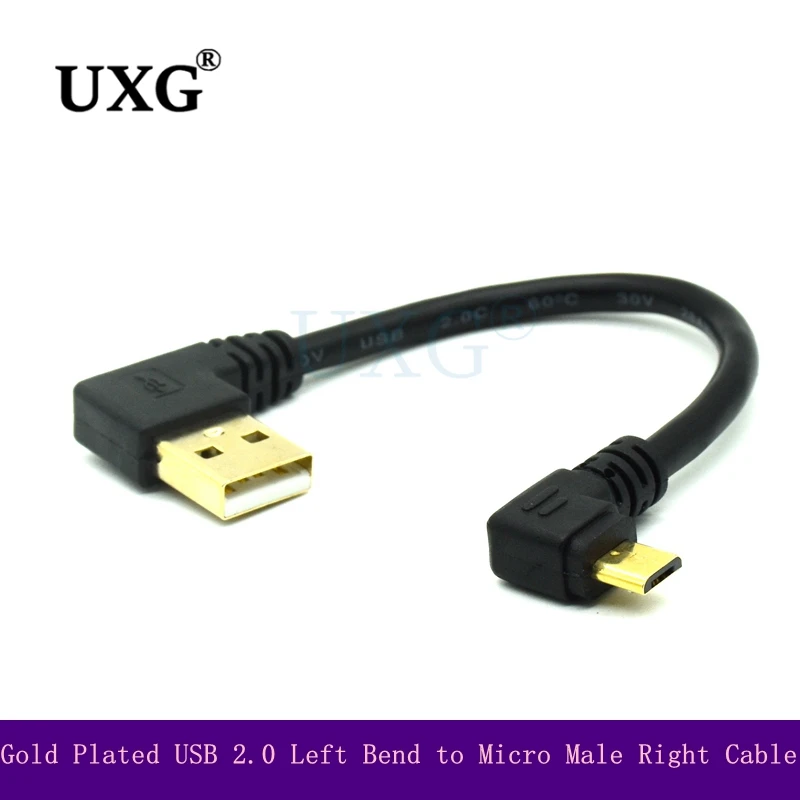 Gold-Plated-90-Degree-USB-2-0-Left-Bend-To-Micro-USB-Male-Right-Corner ...