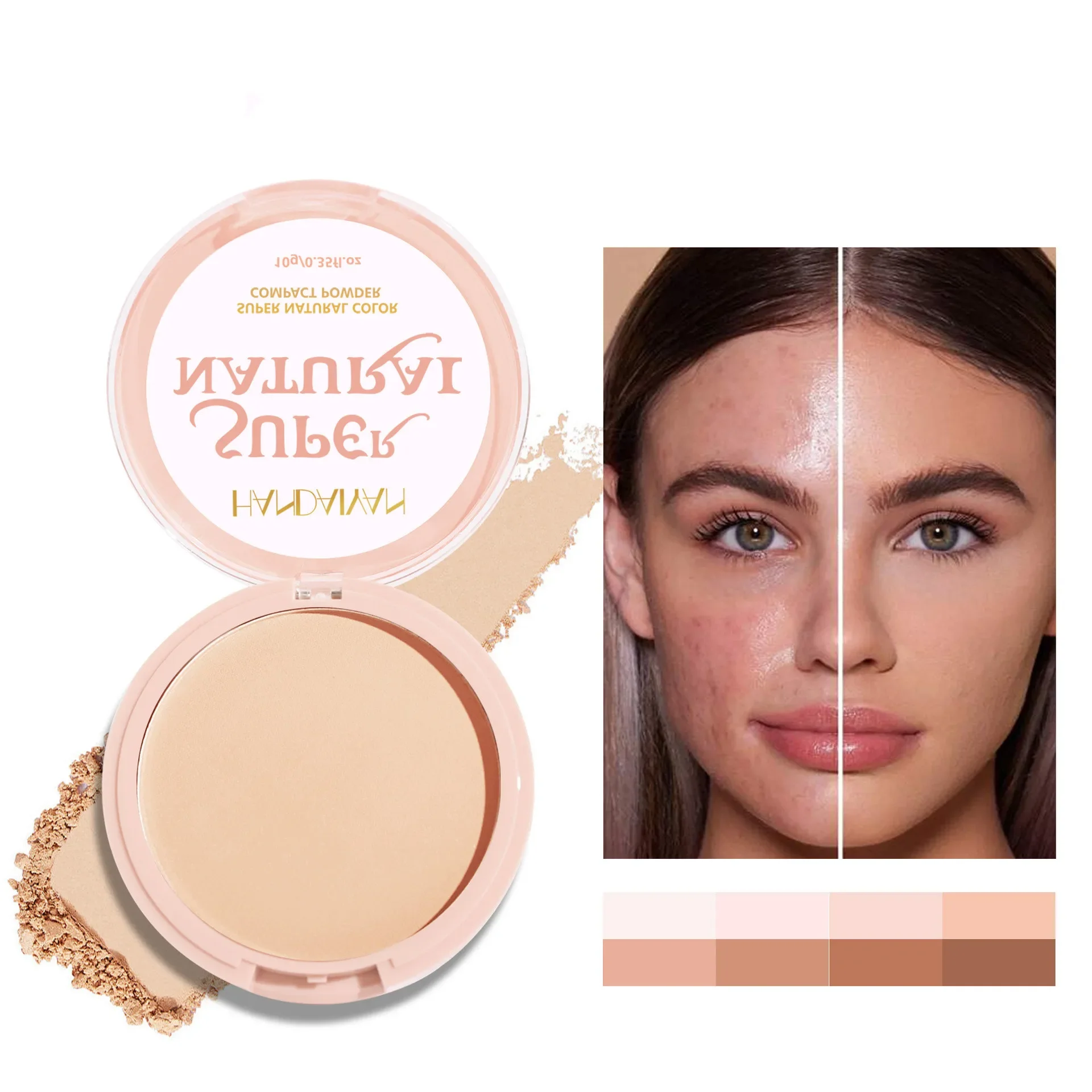Concealer Pressed Powder Face Setting Powder Compact Oil-Control 8 ...