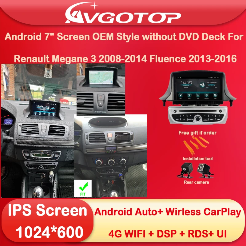 Android-7-Tela-Estilo-OEM-sem-DVD-Deck-para-Renault-Megane-3-2008-2014 ...