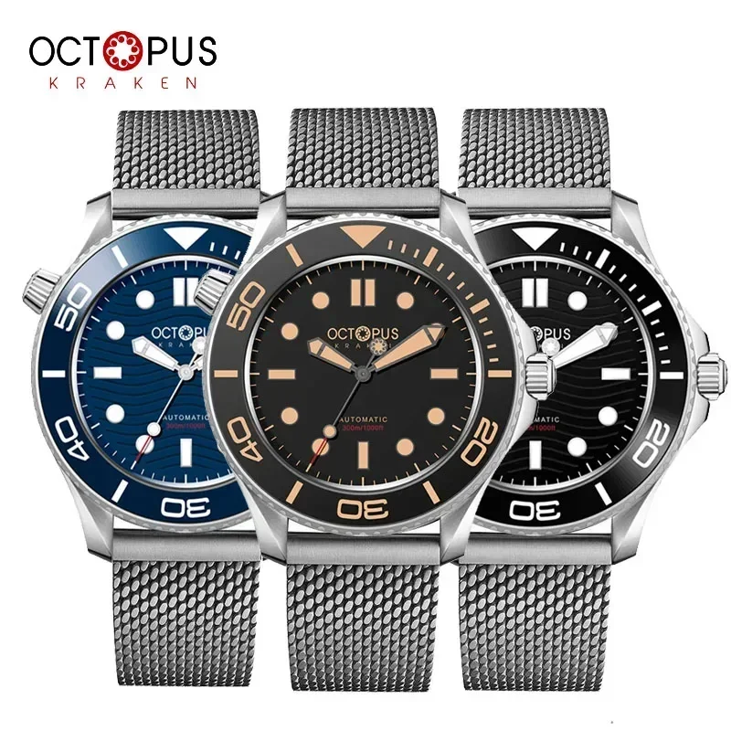 Octopus Kraken 007 Watch For Men Vintage Watch Retro Luminous 300M ...