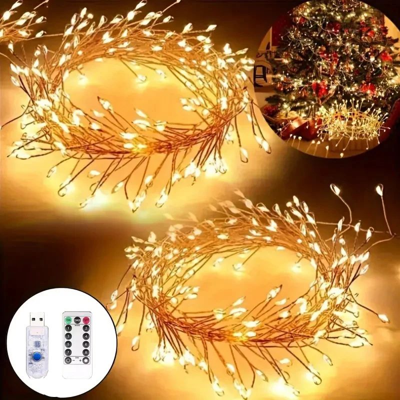 Starry-Cluster-LED-Light-com-controle-remoto-USB-Power-Firecracker ...