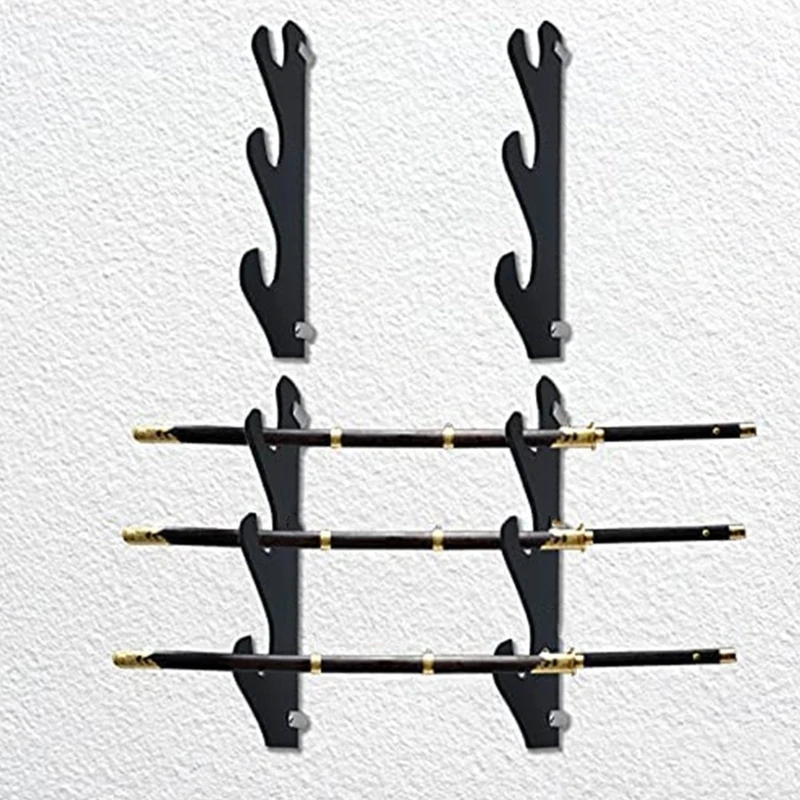 2-3-Tier-Sword-Holder-Wall-Mount-Sword-Japanese-Samurai-Stand-Display ...