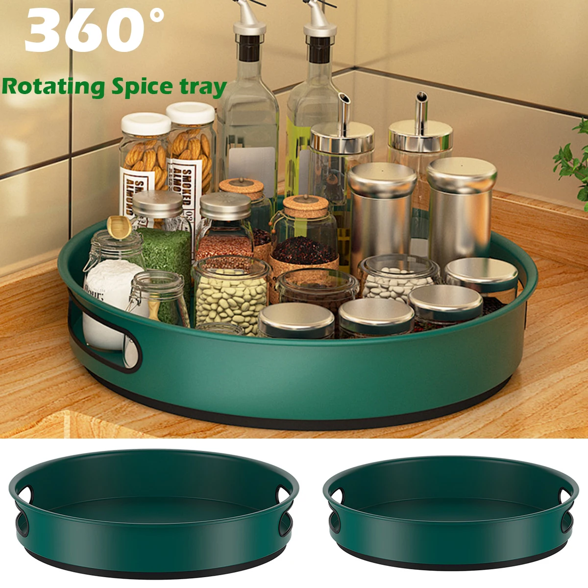 Turntable-Organizer-Lazy-Susan-For-Refrigerator-360-Rotatable-Spice ...