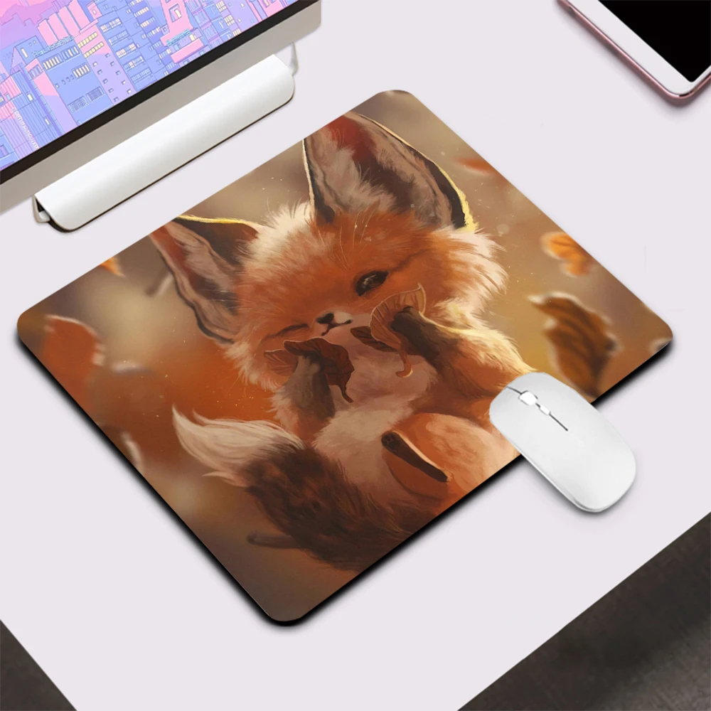 Cute Cartoon Fox Small Gaming Mouse Pad Computer Office Mousepad ...
