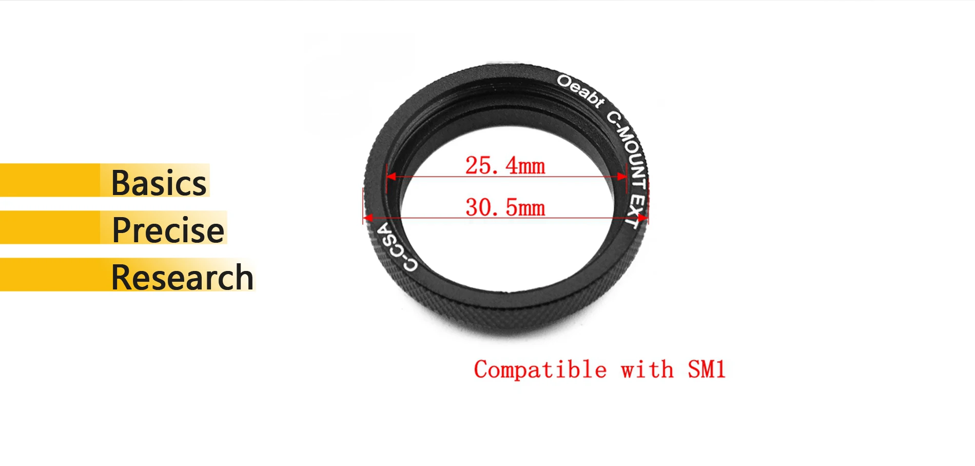 Laserland C-CSA C-mount Adapter CCD Camera Lens Adapter SM1 Thread ...