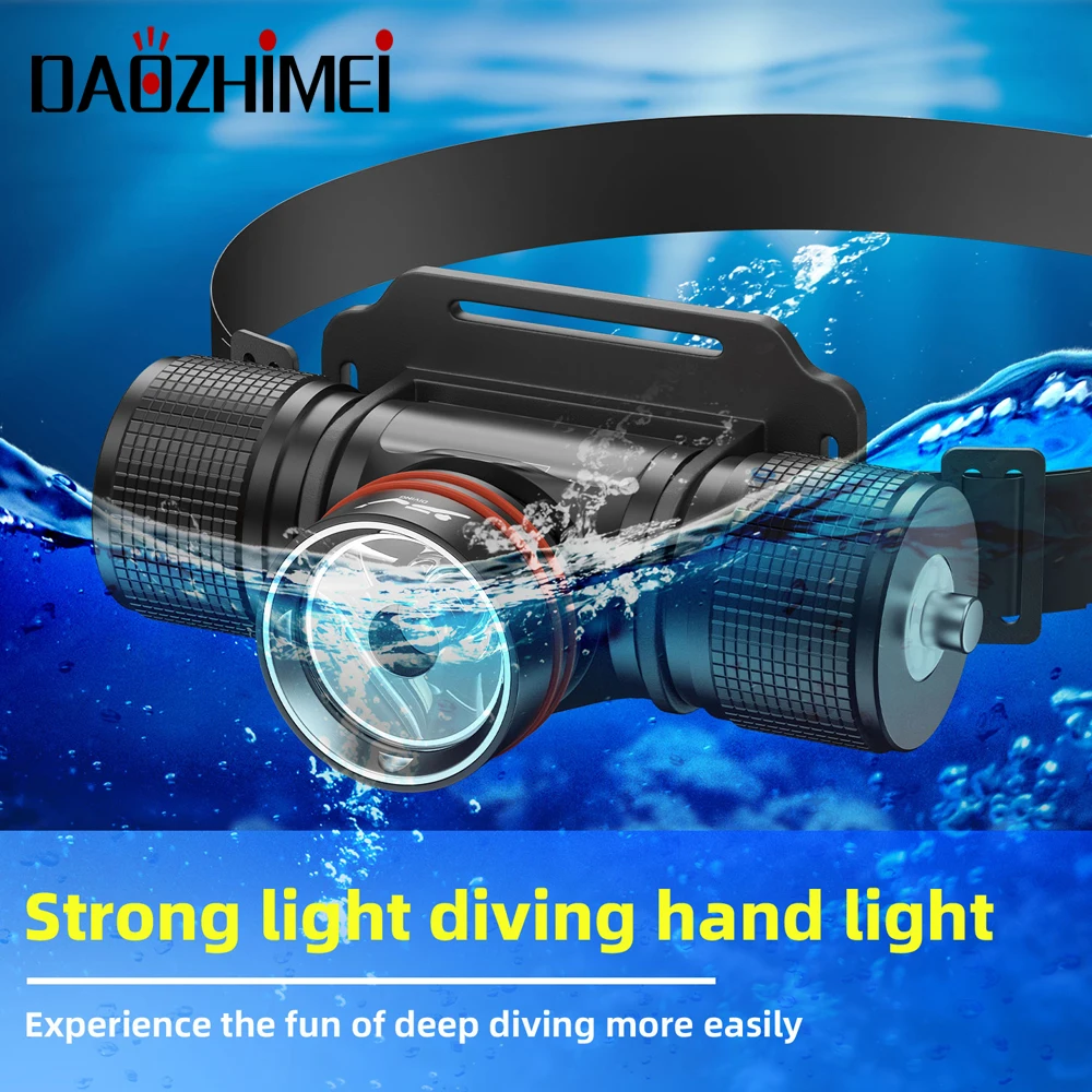 5000LM LED diving light IPX8 waterproof underwater safety headlight ...