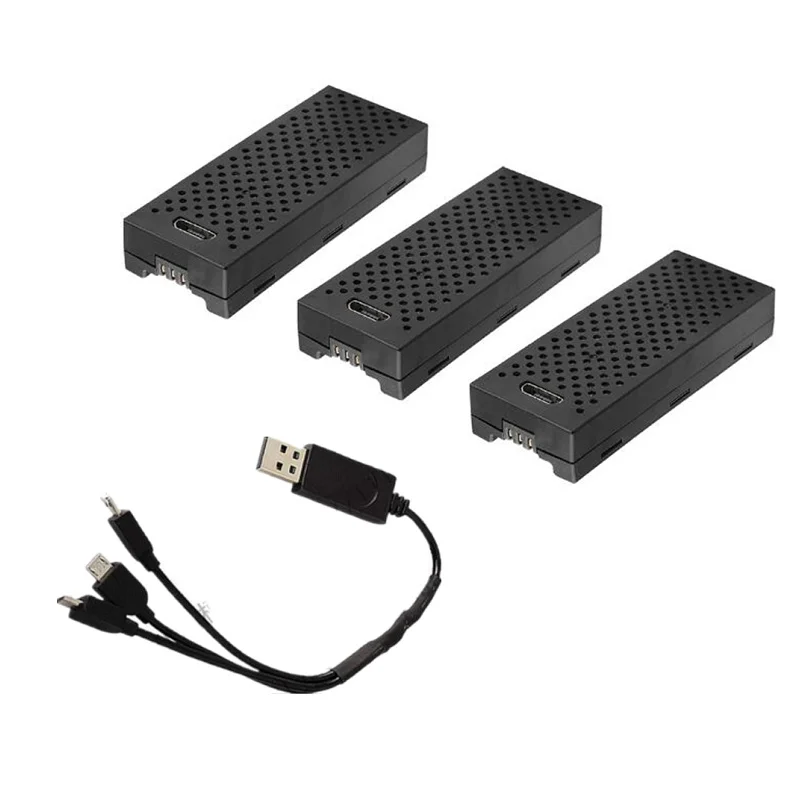 Xk k127 rc helicóptero peças de reposição 3.7v 400mah 20c bateria * 3 ...