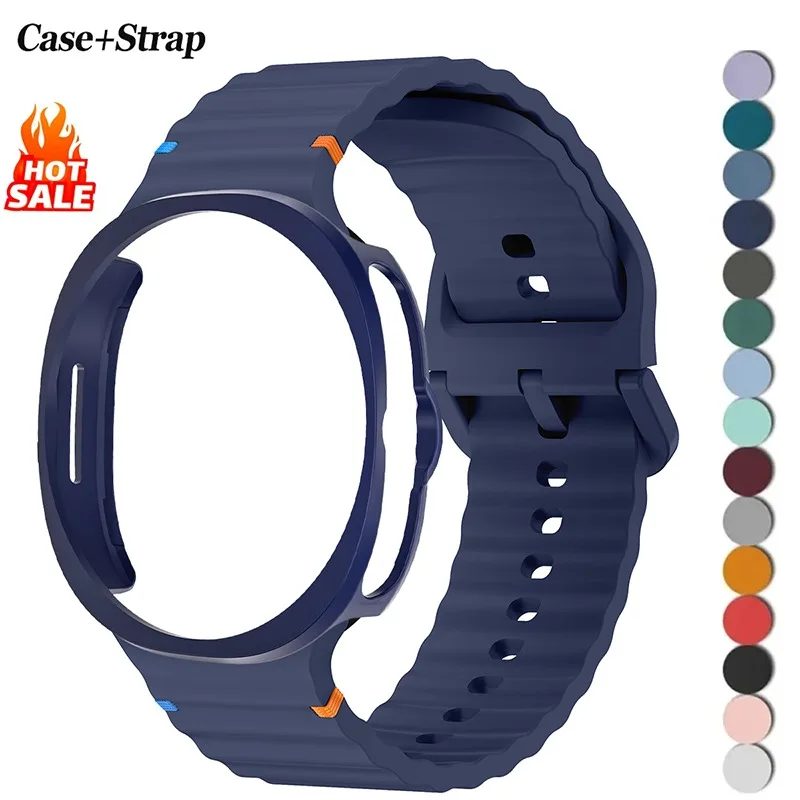Case+Strap for Samsung Galaxy Watch 8Classic Silicone Band Bracelet no ...