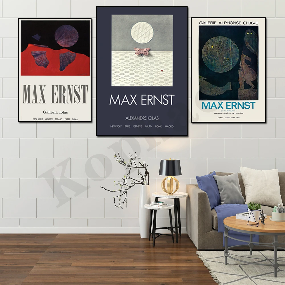 Max Ernst Abstract Geometric Vintage Expressionism Art Exhibition Poster