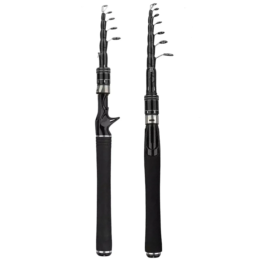 Telescopic-Fishing-Rod-Carbon-Fiber-Small-Short-Sea-Pole-Portable ...