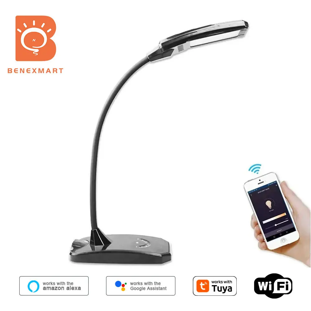 Benexmart Smart WiFi LED Desk Lamp with USB Charge Dimmer Table Lamp ...