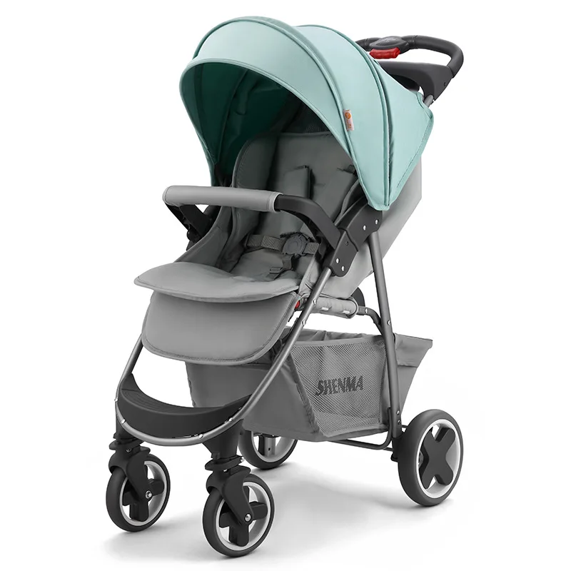 Portable-Folding-Four-Wheels-Stroller-Baby-Cars-High-View-Carriers-and ...
