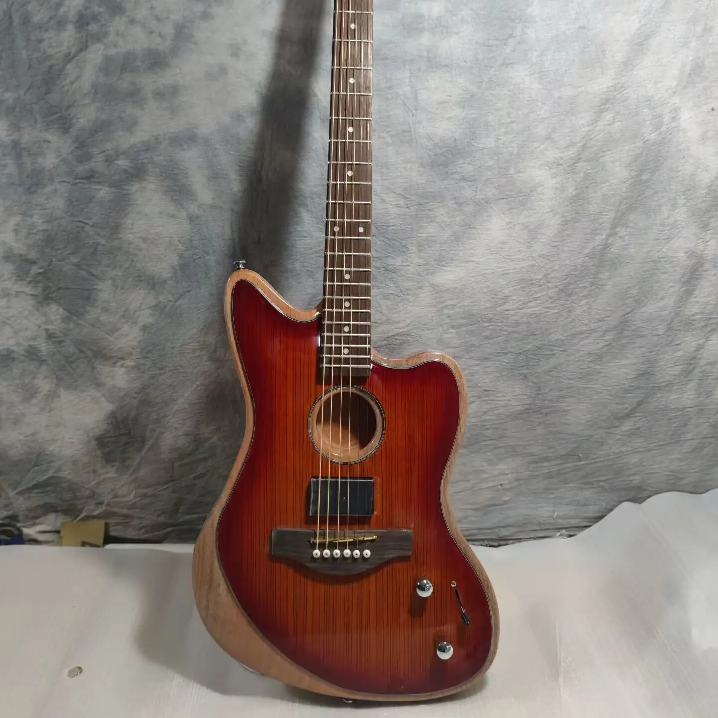 ST-style-electric-guitar-ginger-stripe-F-water-drop-hole-solid-wood ...